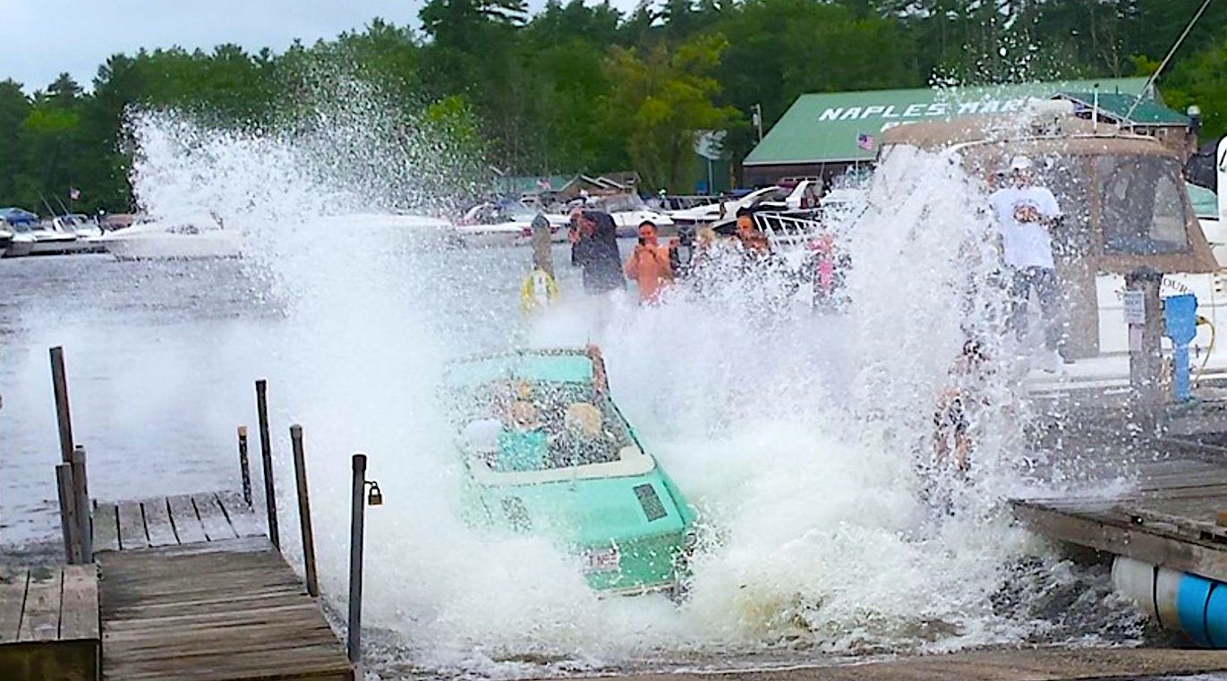 Dive into the Past: Amphicar Tours on the Naples Causeway, Maine